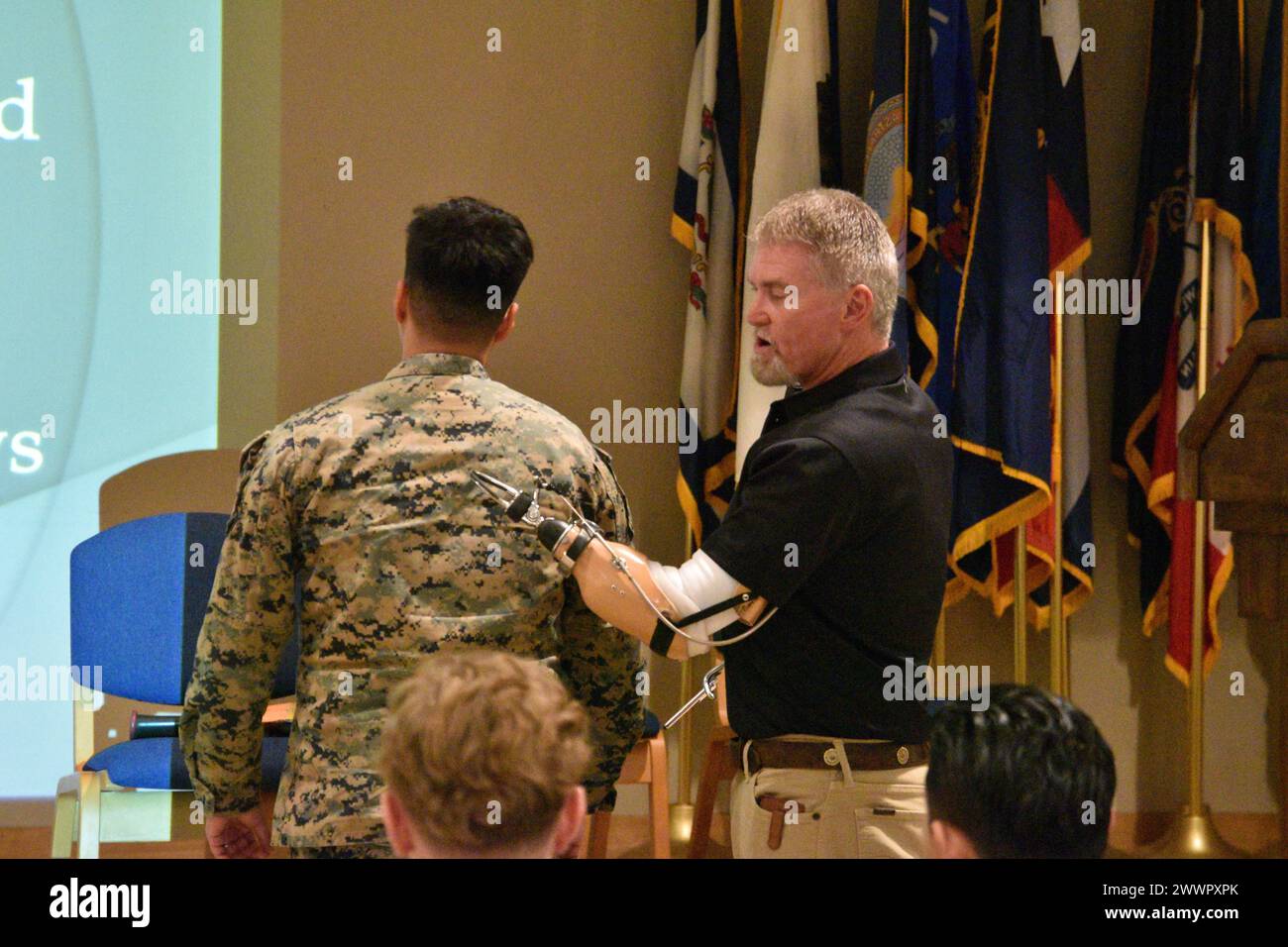 Lee Shelby explains how he uses his prosthetics, with the help of a ...