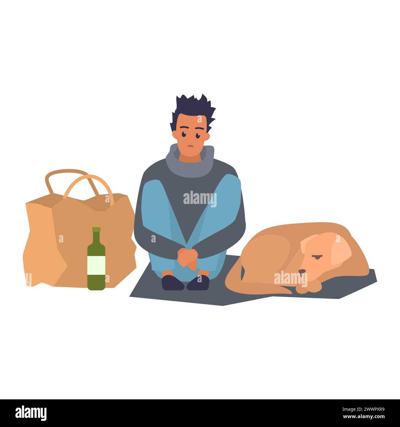 Cartoon poor man hi-res stock photography and images - Alamy