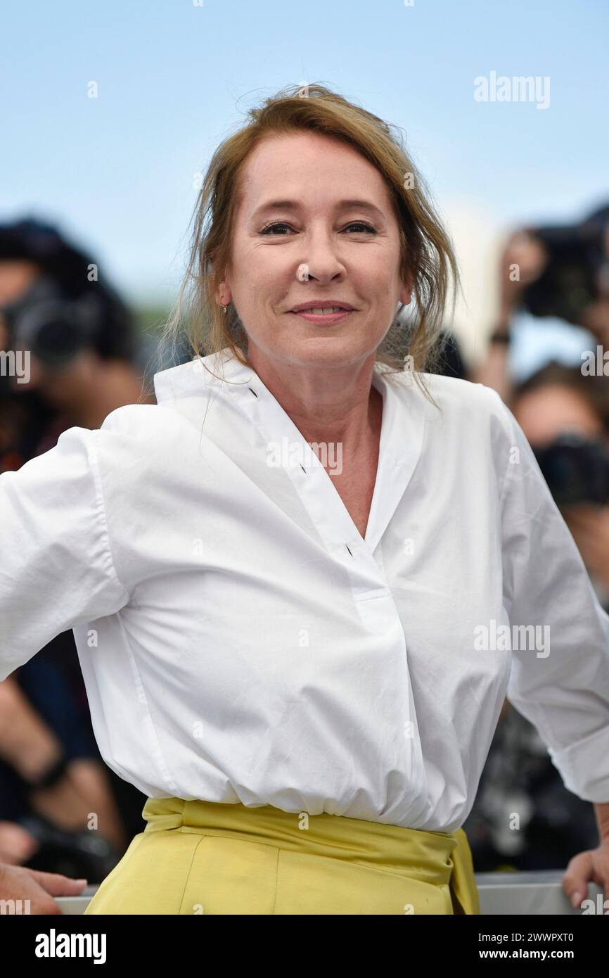 Actress Emmanuelle Bercot posing during the photocall of the film “Abbe Pierre, A Century of ...