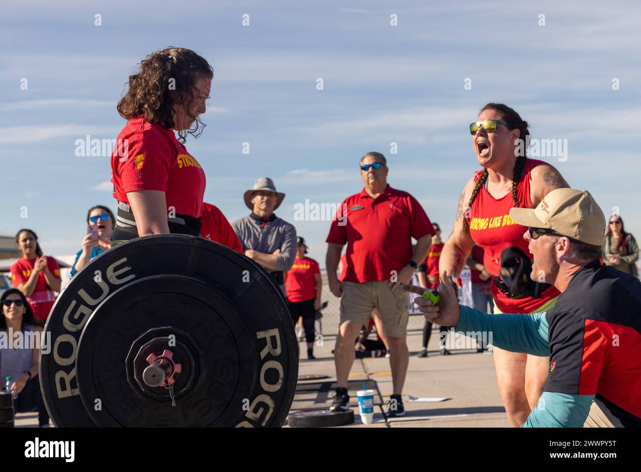 U.S. Marines and civilians compete in the Bull of The Dessert Strongman ...