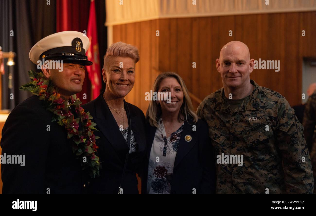 From left, U.S. Navy Master Chief Petty Officer Christopher Rebana ...