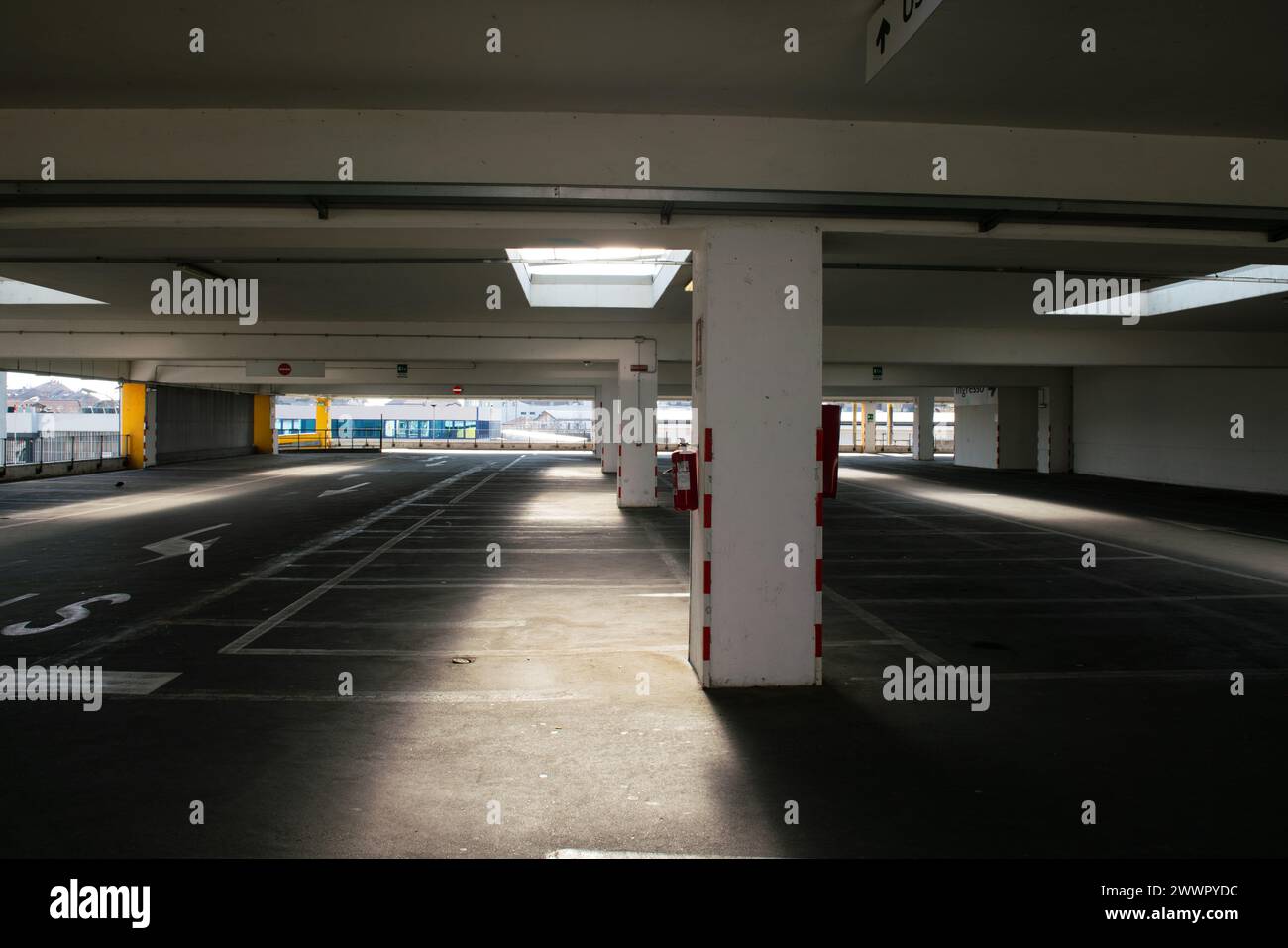 parking spaces, empty multi-storey garage for the public, parking ...