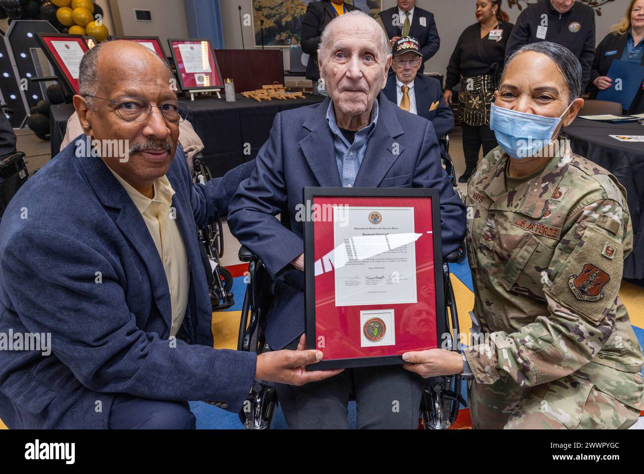 New Jersey State Senator Gordon M. Johnson, left, and U.S. Air Force ...