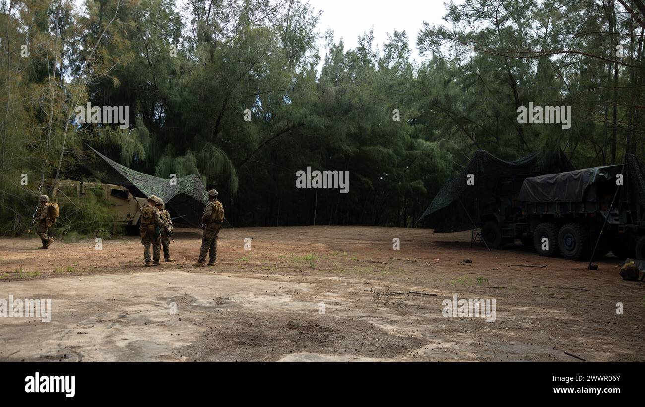 U.S. Marines with 3d Littoral Logistics Battalion, 3d Marine Littoral ...