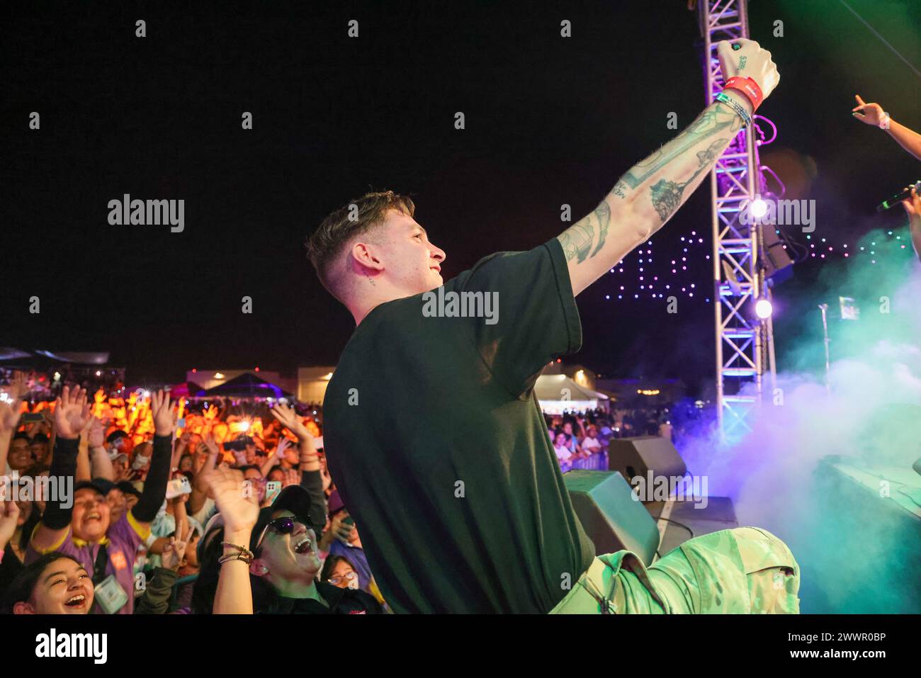 Sgt. Joshua Burpee, saxophonist and vocalist with the 39th Army Band ...