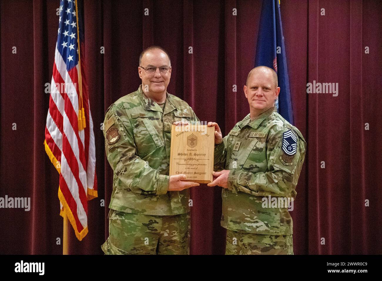 U.S. Air National Chief Master Sgt. Scott Fish awarded newly promoted ...