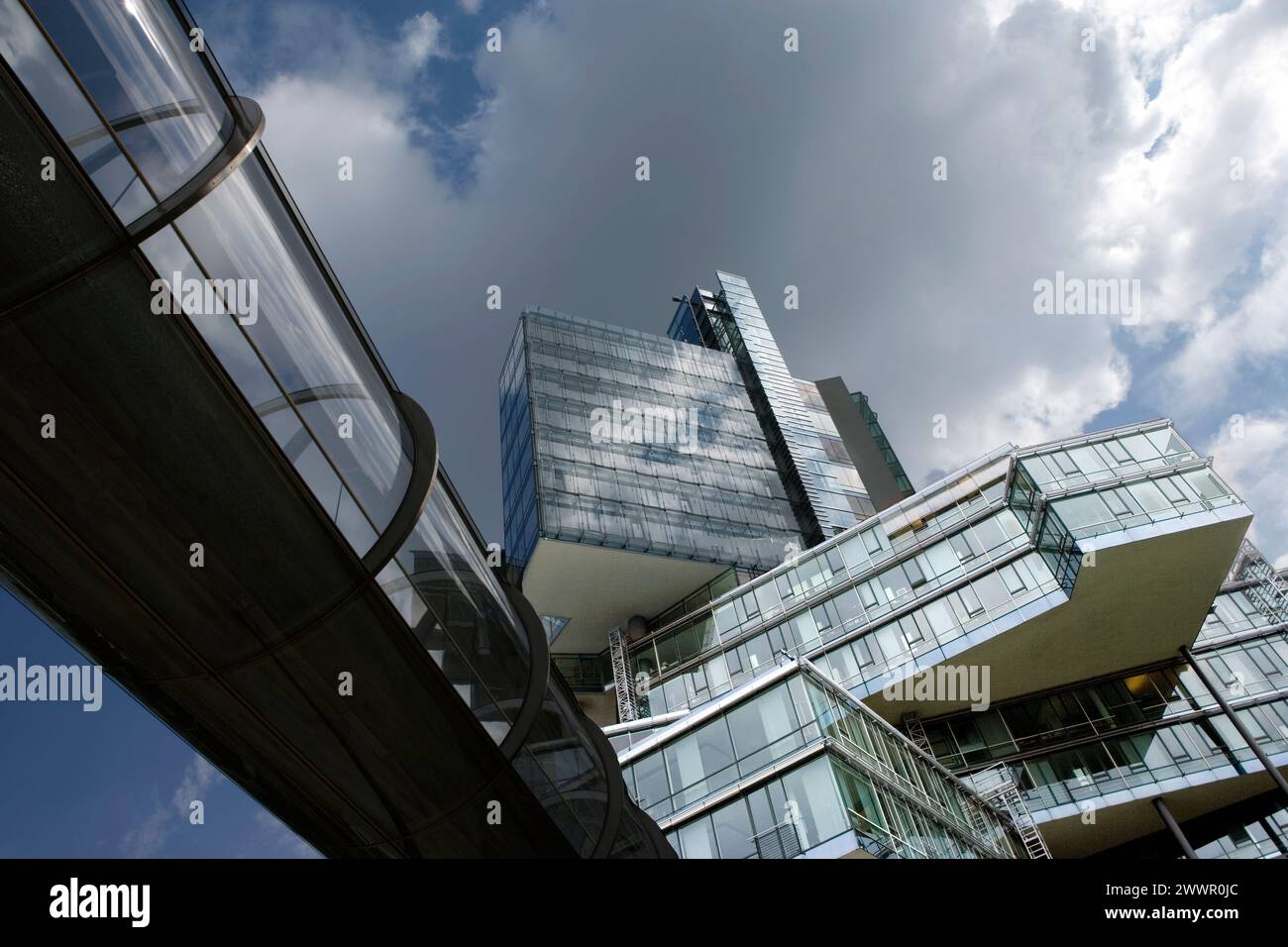 Modern architecture of the NORD/LB head office, Hanover, Lower Saxony ...