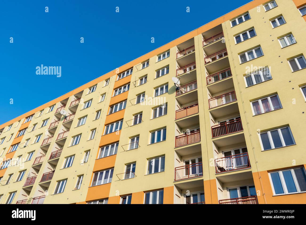 Reconstructed houses in Havirov, Czech Republic built originally in ...