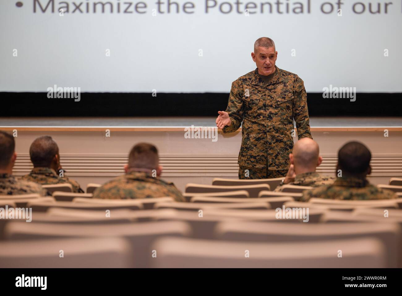 Inspector General of the Marine Corps Maj. Gen. Jason Q. Bohm delivers ...