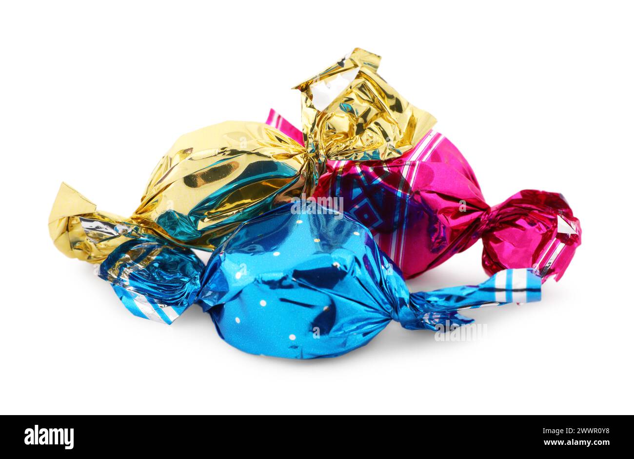 Chocolate candy wrappers foil Cut Out Stock Images & Pictures - Alamy