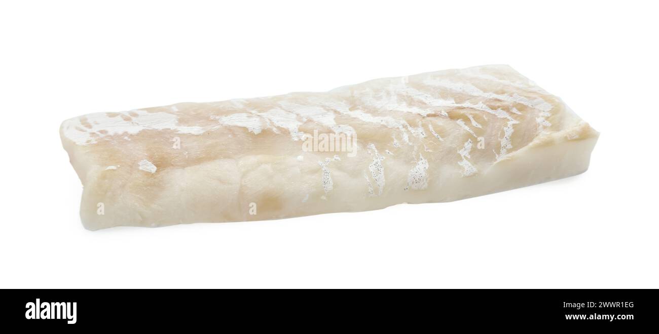 Fresh raw cod fillet isolated on white Stock Photo - Alamy