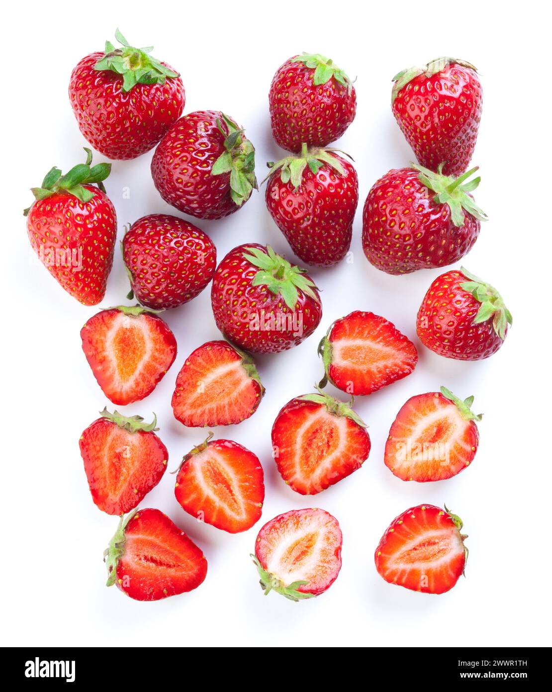 Beautiful strawberries isolated on white Stock Photo - Alamy