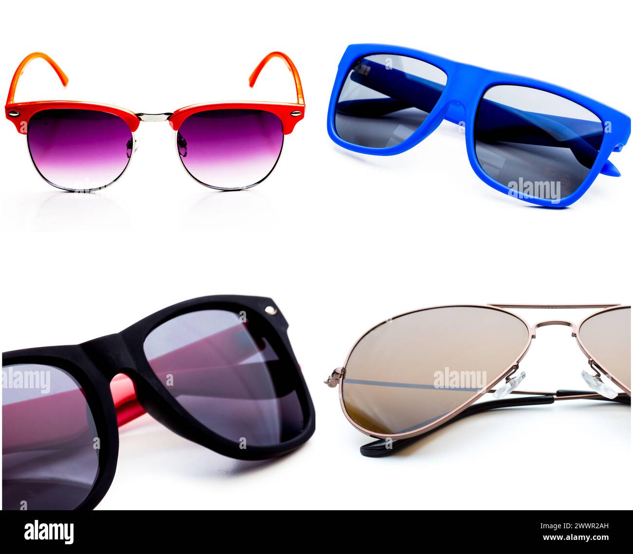 collection of sunglasses isolated Stock Photo - Alamy