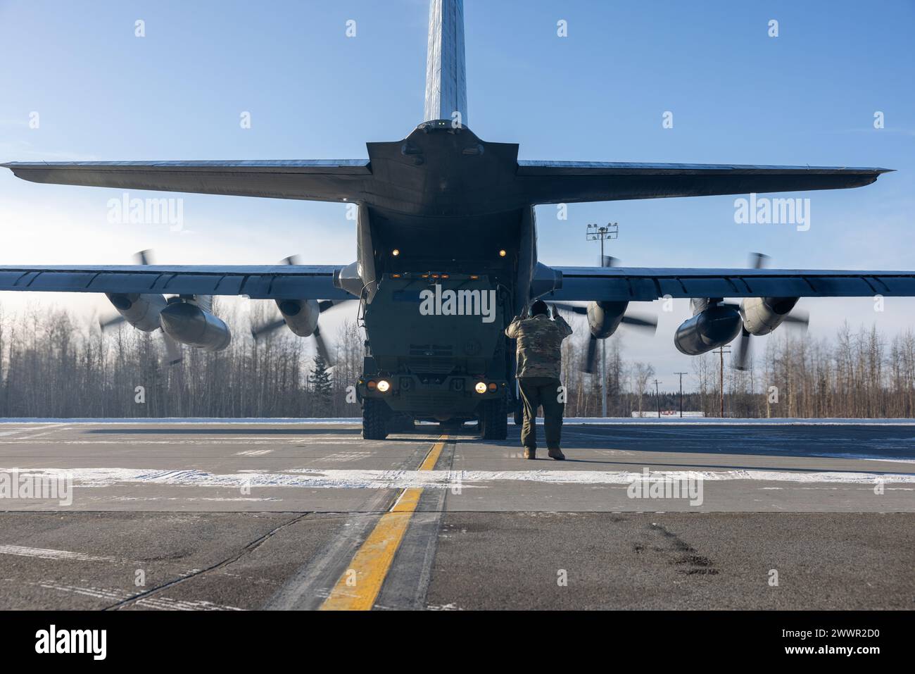 New York Air National Guard Tech. Sgt. Eric Junquera marshals a High ...