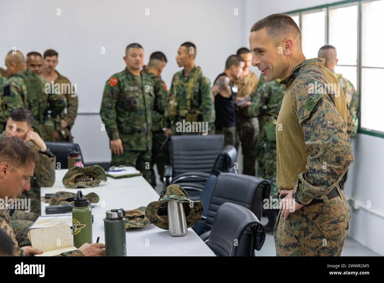 U.S. Marine Corps Lt. Col. Nicholas Freeman, commanding officer of ...