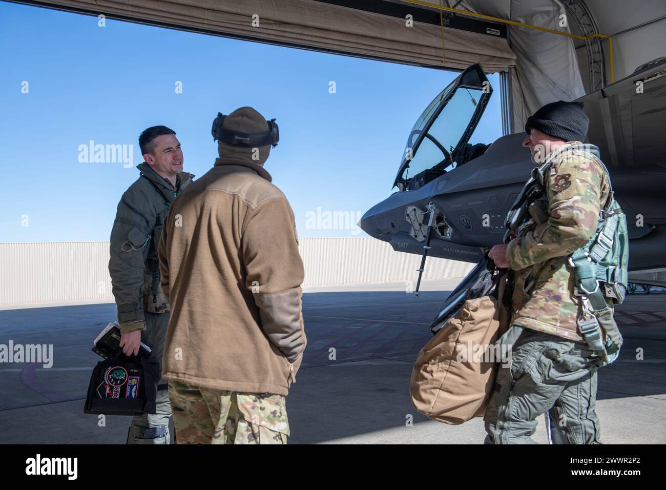 U.S. Air Force Lt. Col. Zachary Krueger, commander of the Wisconsin Air National Guard's 378th ...