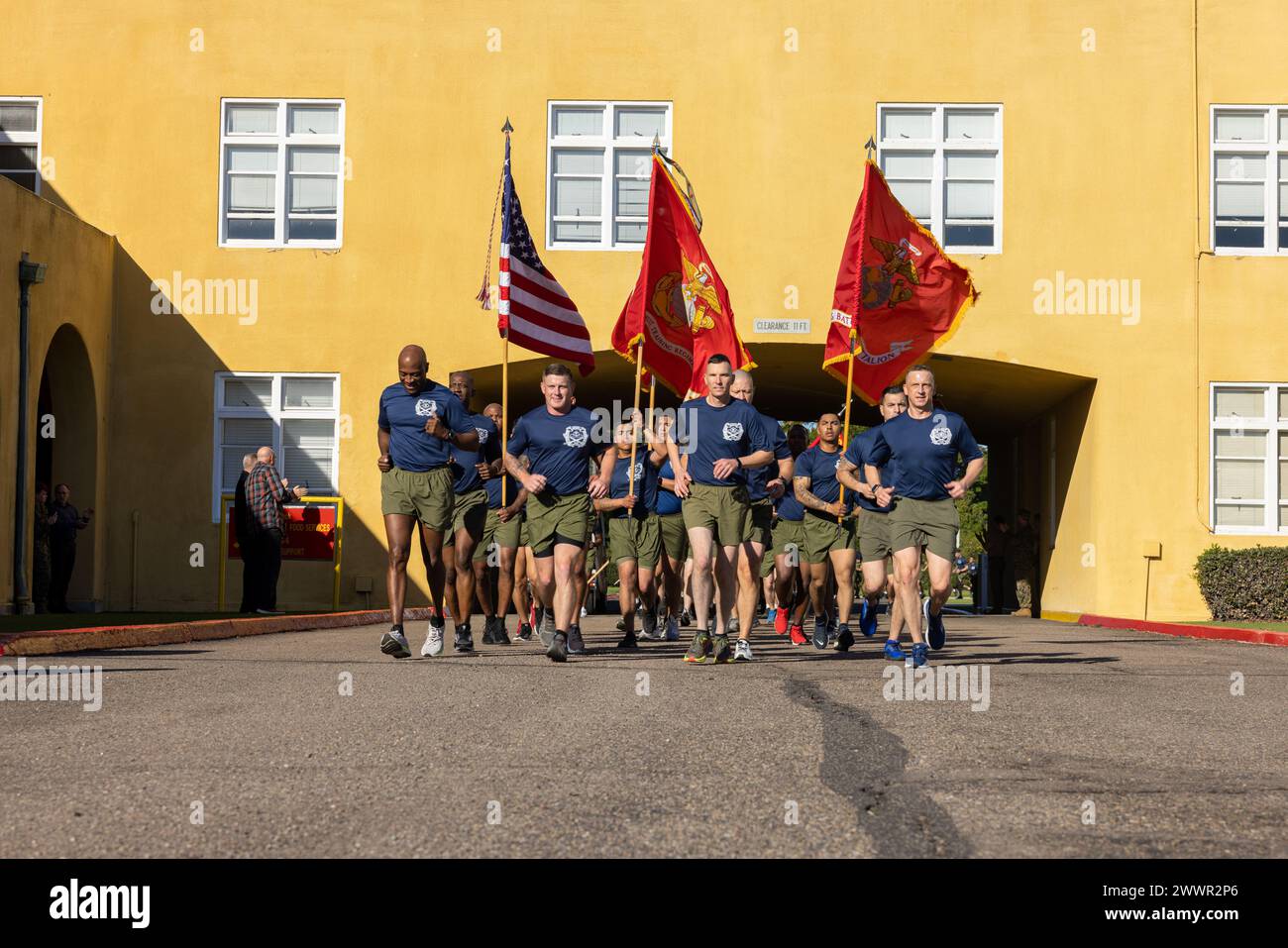 U.S. Marine Corps leadership with India Company, 3rd Recruit Training ...