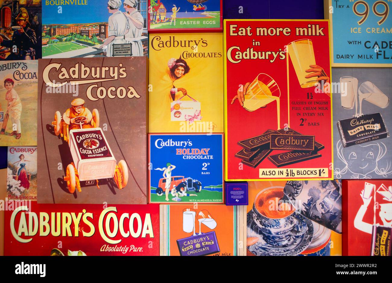 Vintage replica Cadbury's Advertising signs of their chocolate products ...