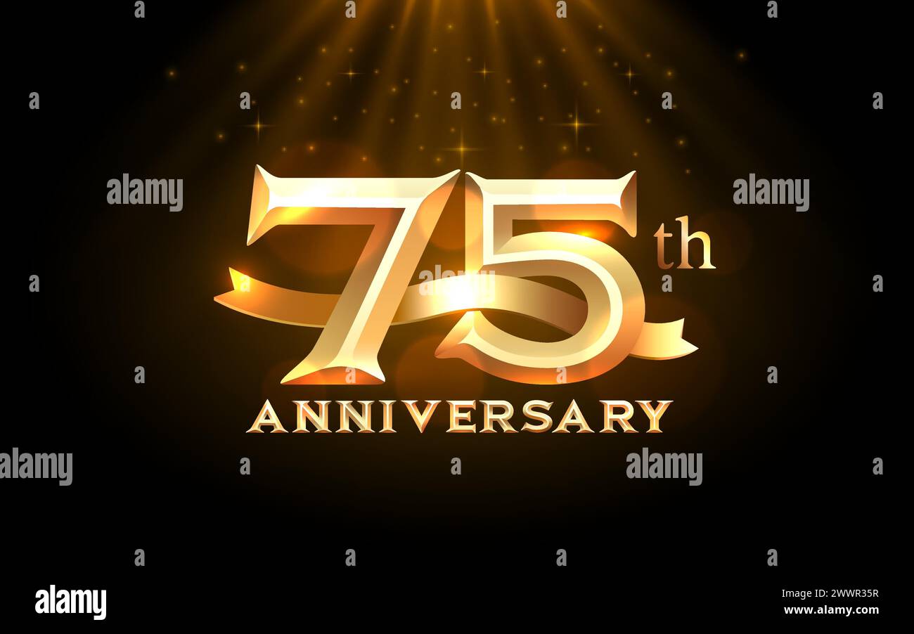 Vintage anniversary 75 years hi-res stock photography and images - Alamy