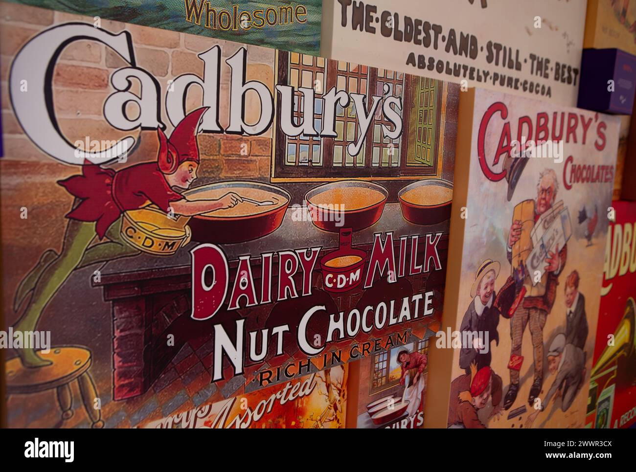 Vintage replica Cadbury's Advertising signs of their chocolate products ...