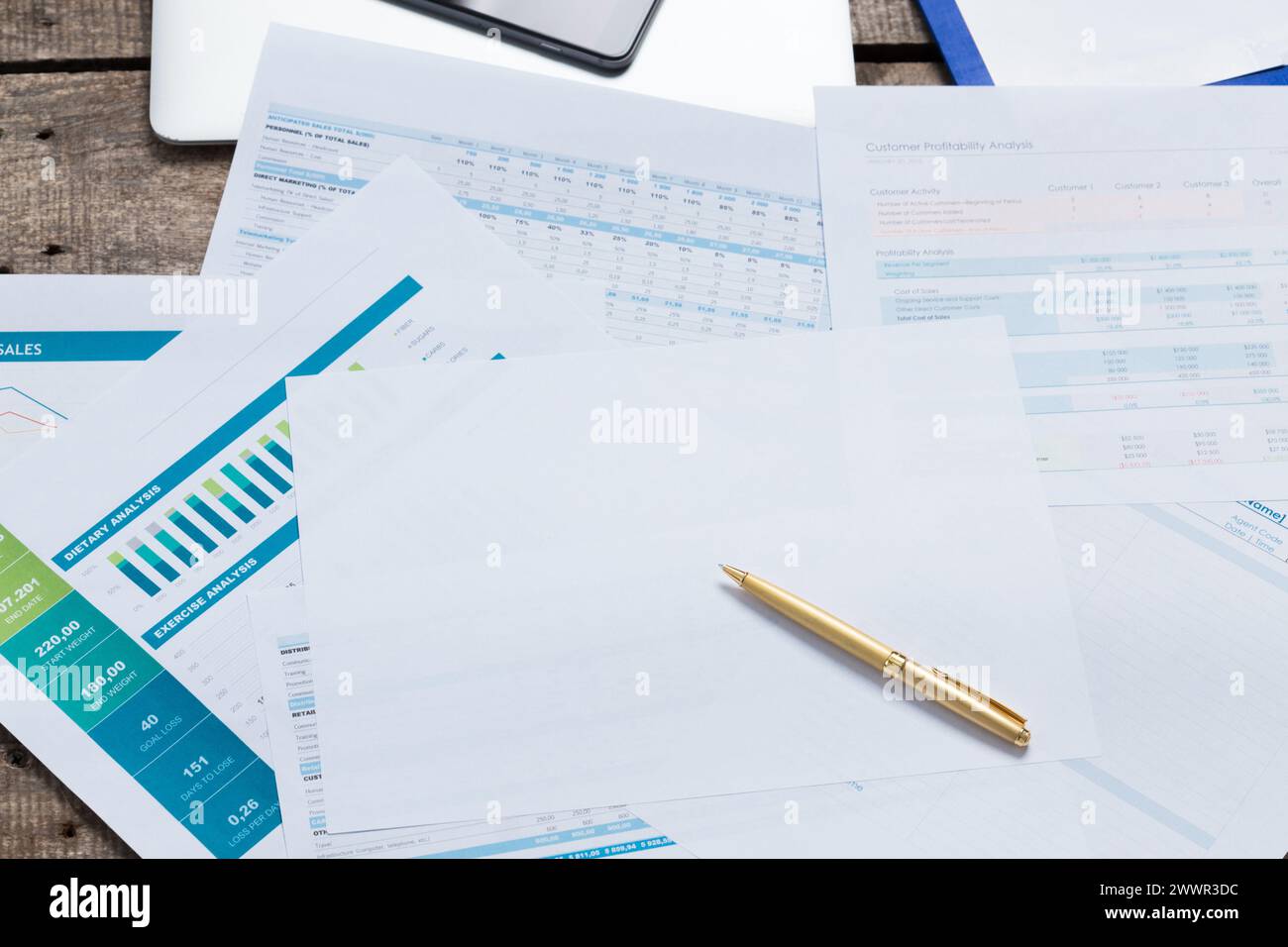 financial graph and chart Stock Photo - Alamy