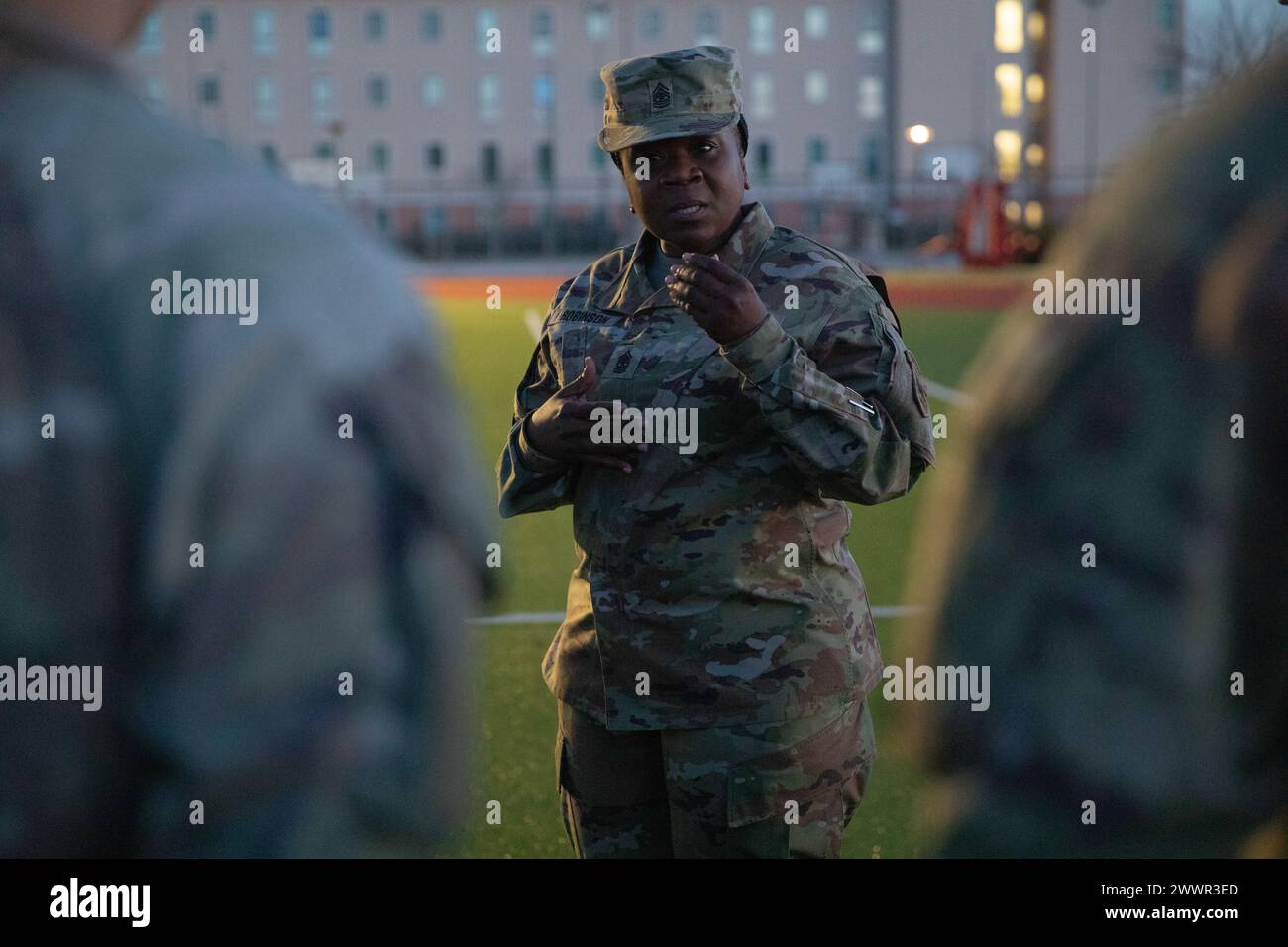 U.S. Army Sgt. Maj. Shanett Robinson, Surgeon Directorate, assigned to ...