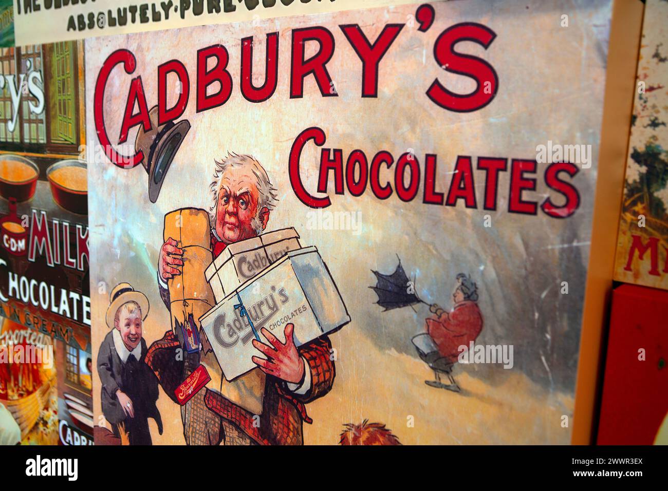 Vintage replica Cadbury's Advertising signs of their chocolate products ...