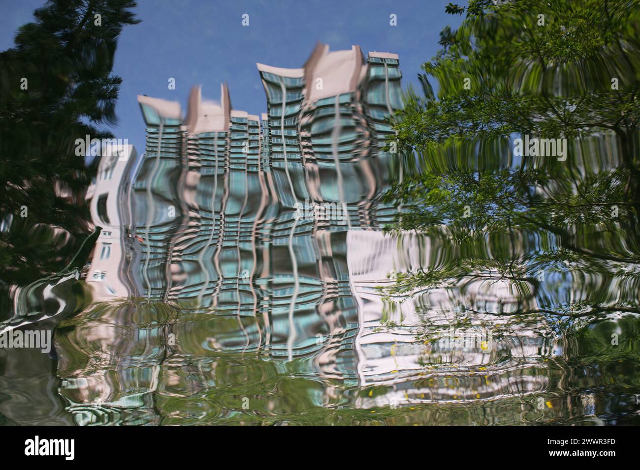 Wavy reflection city apartment hi-res stock photography and images - Alamy
