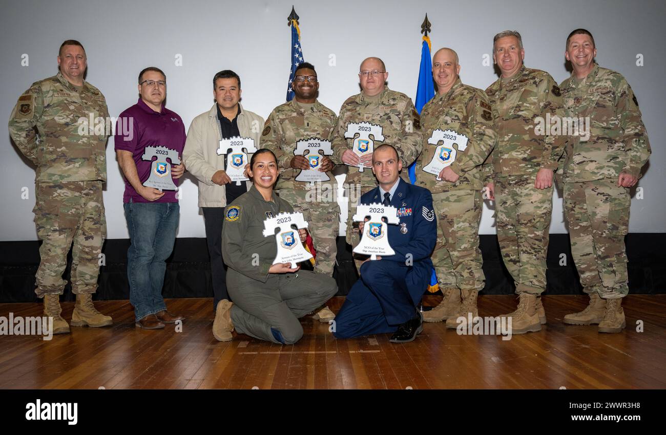 Annual awards winners from the 512th Airlift Wing pose with wing ...