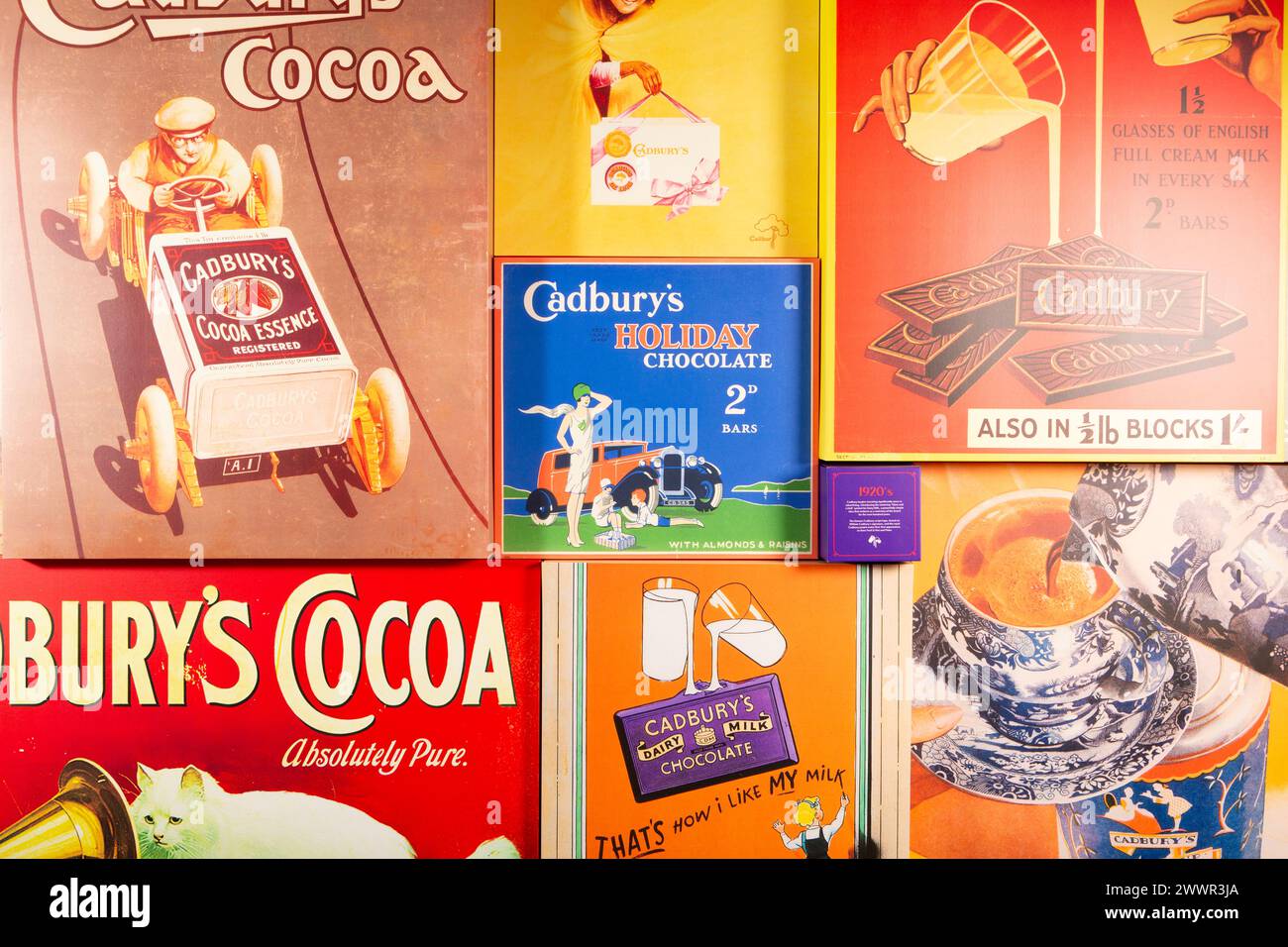 Vintage replica Cadbury's Advertising signs of their chocolate products ...