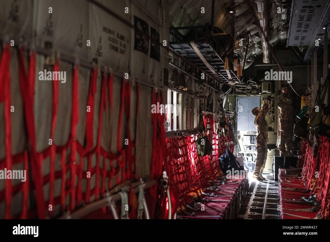 U.S. Air Force Senior Airman John Shobe and Staff Sgt. Gabriela Don ...