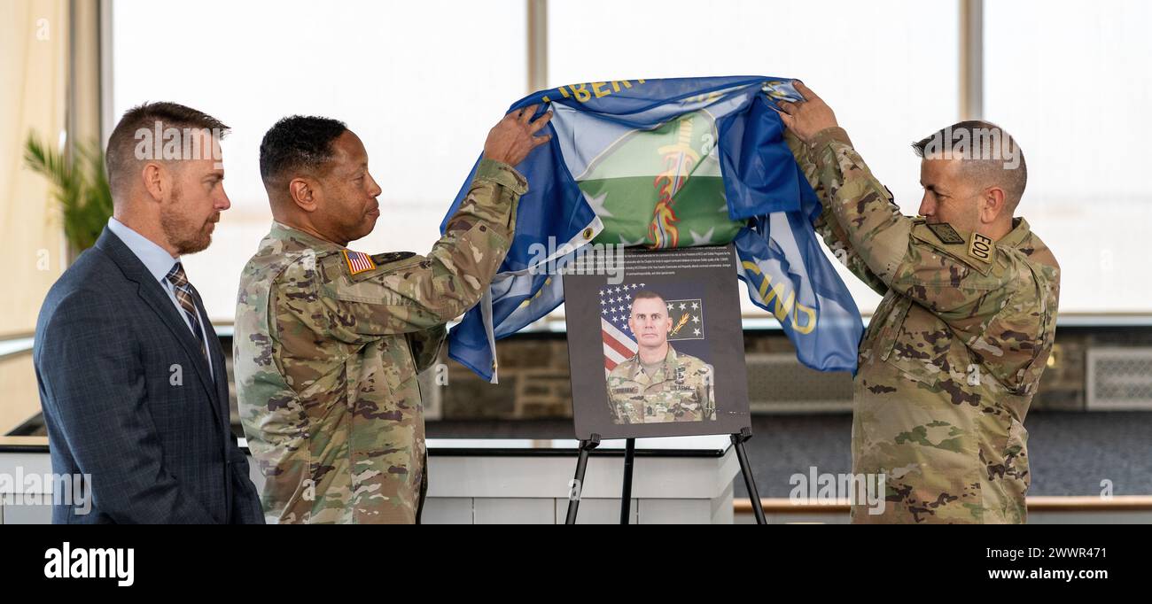 Maj. Gen. Daryl O. Hood (center), the commanding general of the 20th Chemical, Biological ...