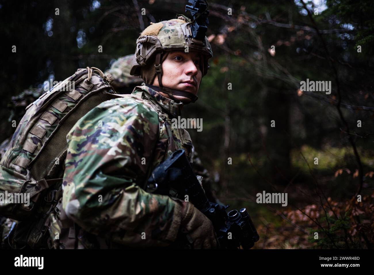 A U.S. Army Soldier attached to 2nd Cavalry Regiment (2CR), 2nd ...