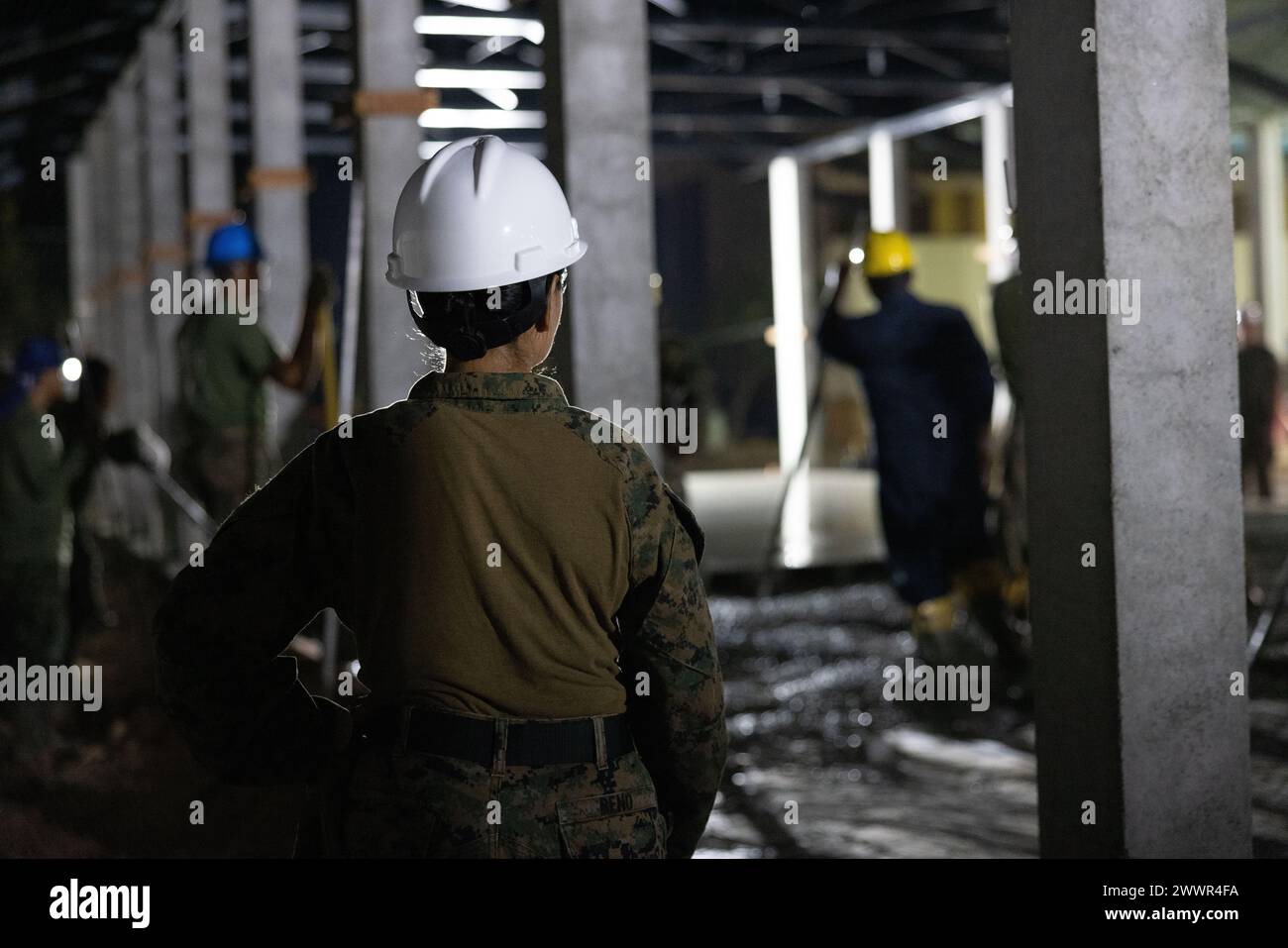 U.S. Marine Corps Sgt. Iris Beno, a heavy equipment operator with ...