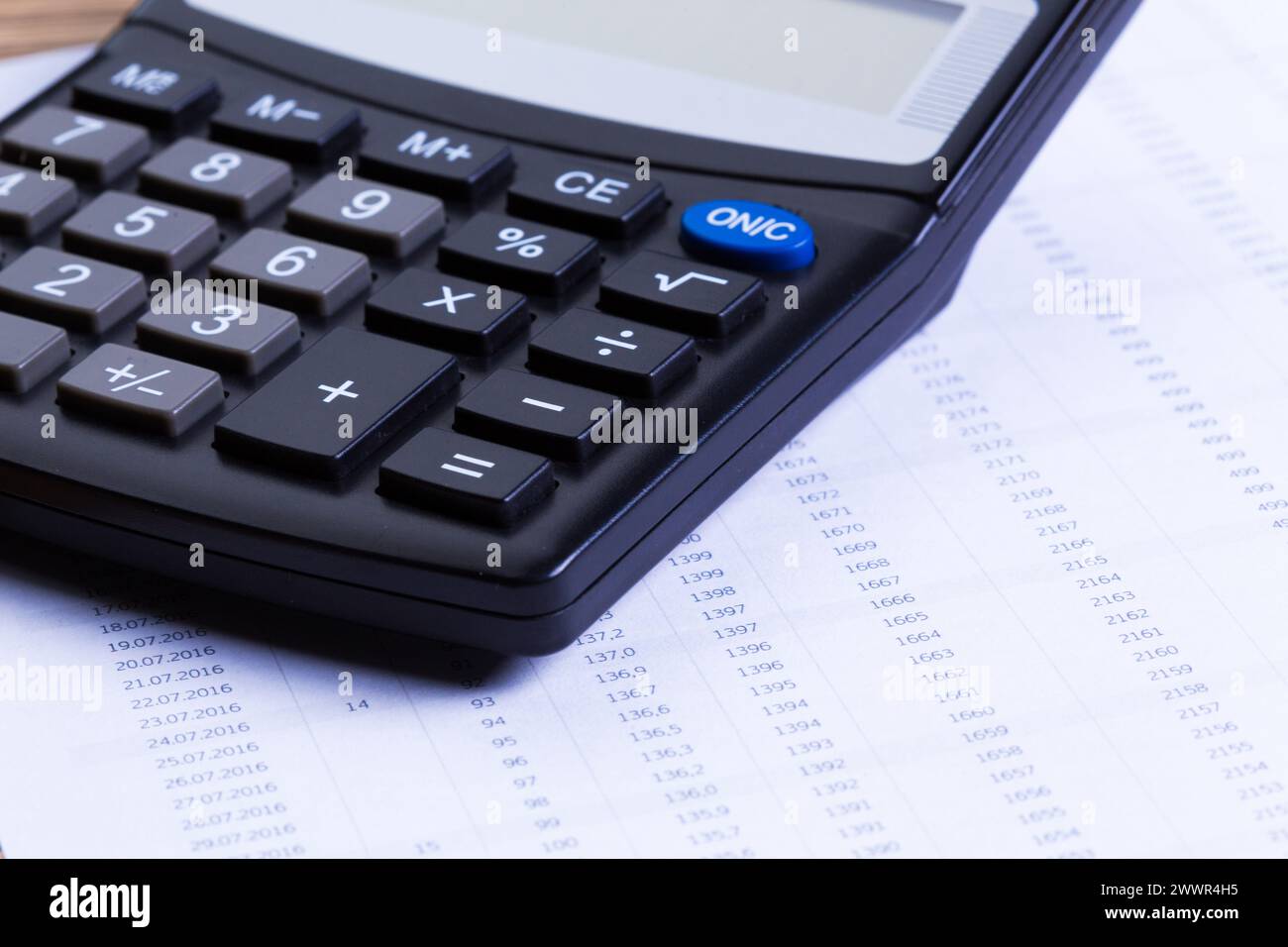 Graphs and Calculator Stock Photo - Alamy