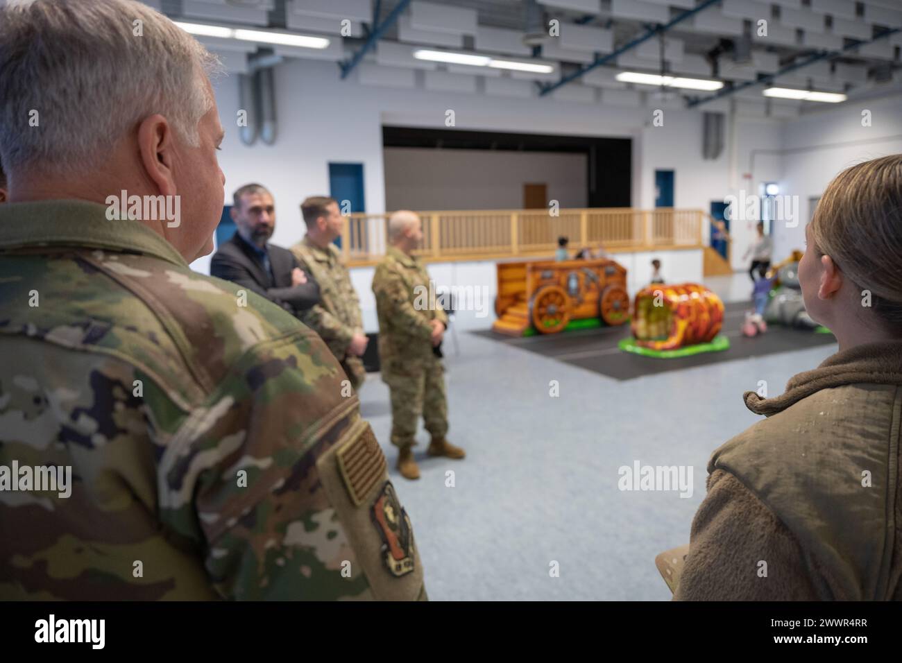 U.S. Air Force Capt. Amanda Eckel, right, 52nd Force Support Squadron ...