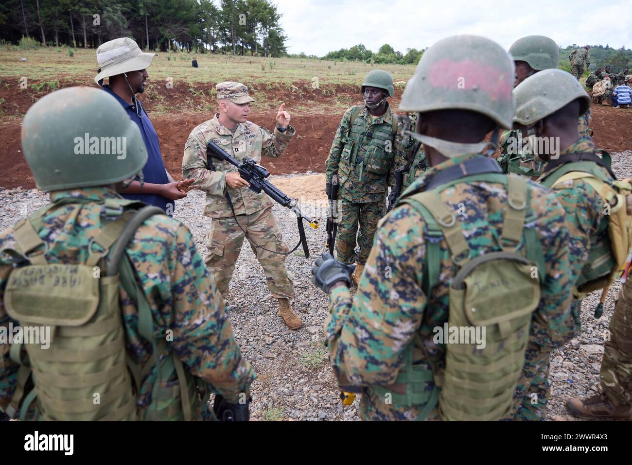Members of the Djiboutian Bataillon d'intervention rapide (BIR) receive ...
