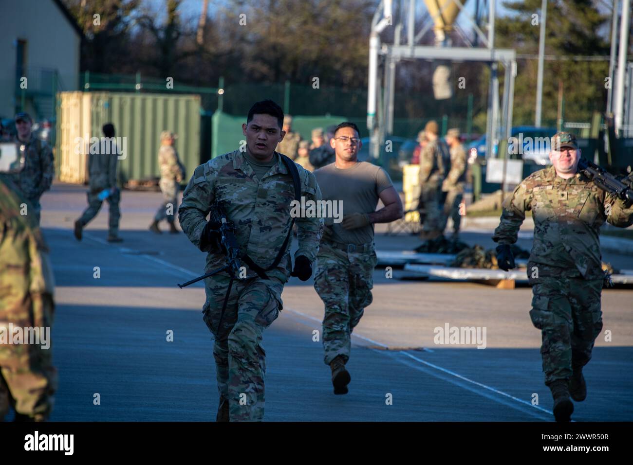 U.S. Soldiers with E company ("Evil Eye"), 1-3 Attack Battalion, 12 ...