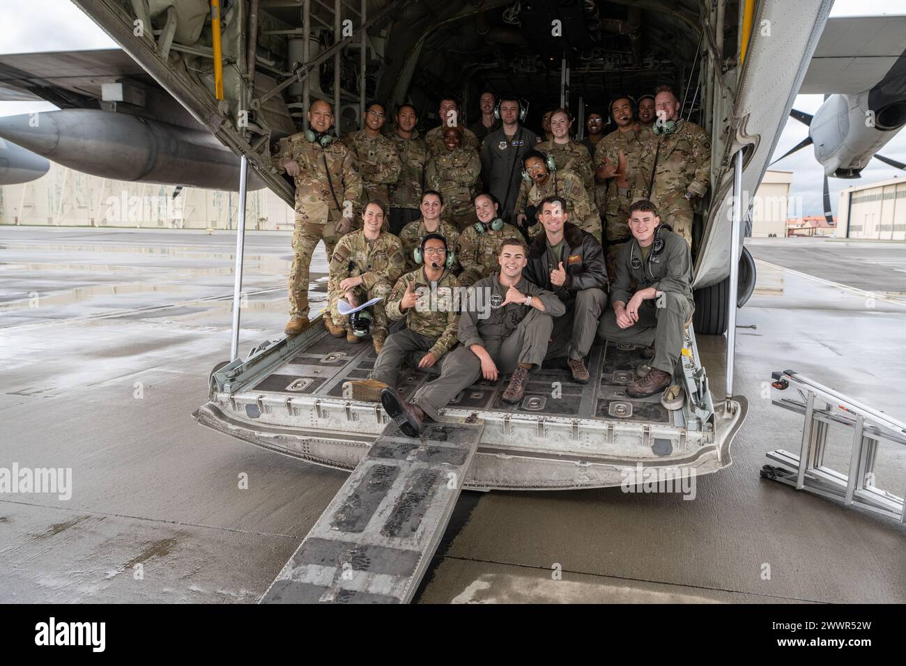 U.S. Airmen with the 60th Aeromedical Evacuation Squadron and a U.S ...
