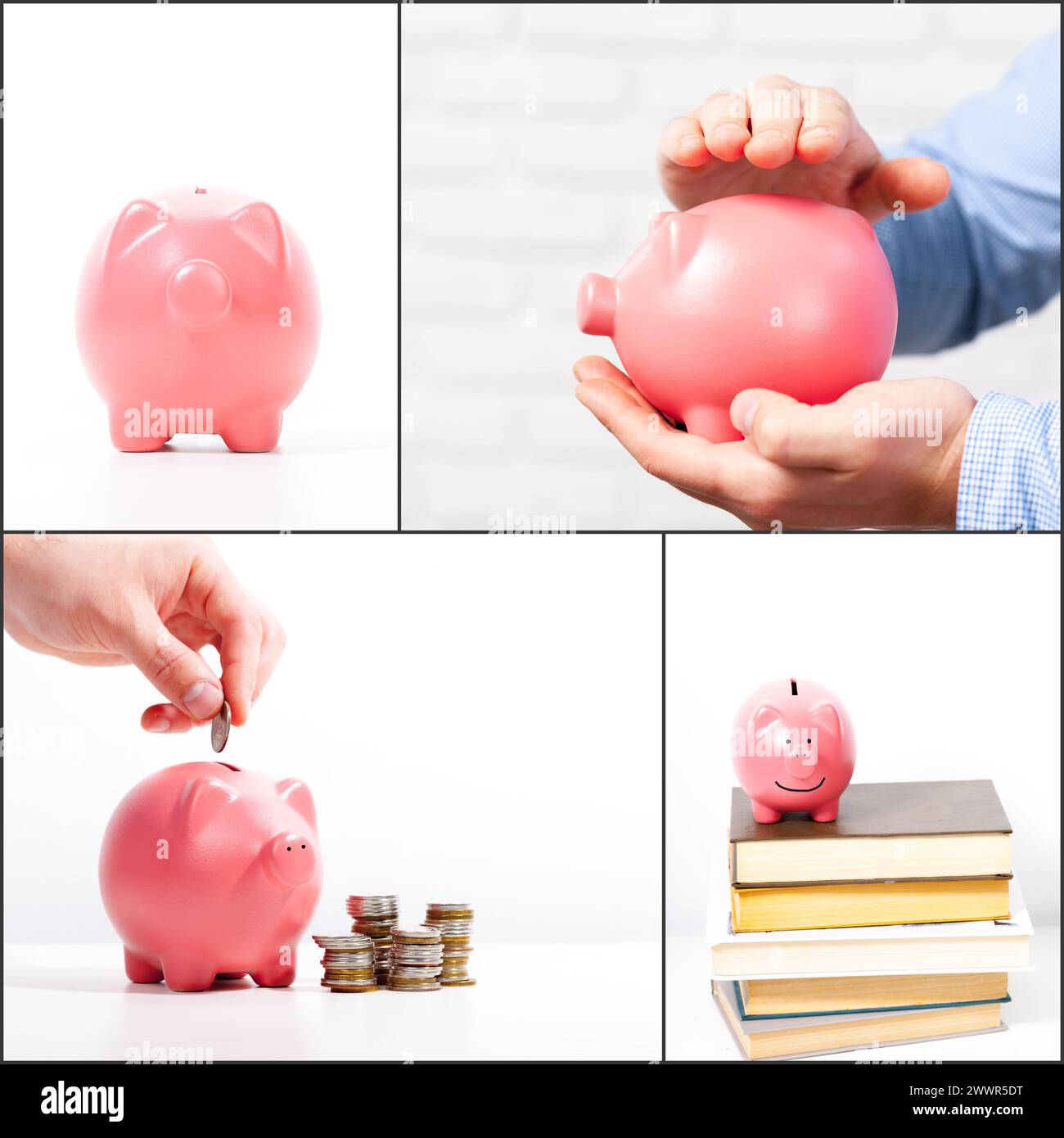 Collection of pink piggy banks Stock Photo - Alamy