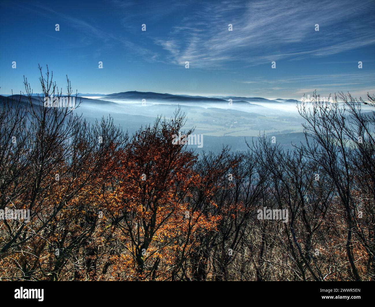 Autumn landscape in Bohemian Forest (Czech Republic Stock Photo - Alamy