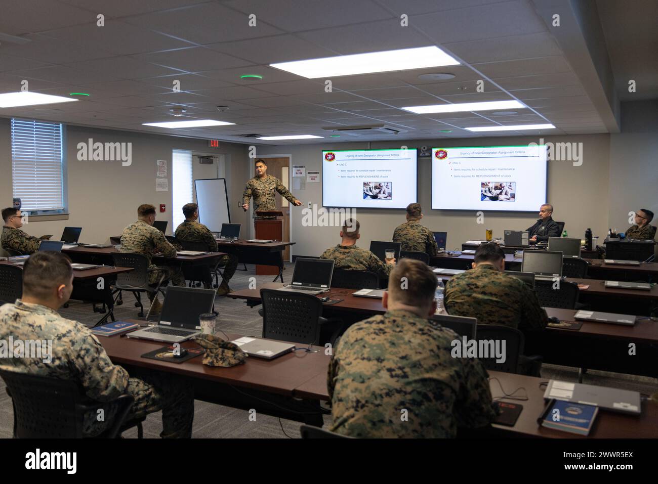 U.S. Marine Corps Staff Sgt. Joshua Cowick, a maintenance instructor ...