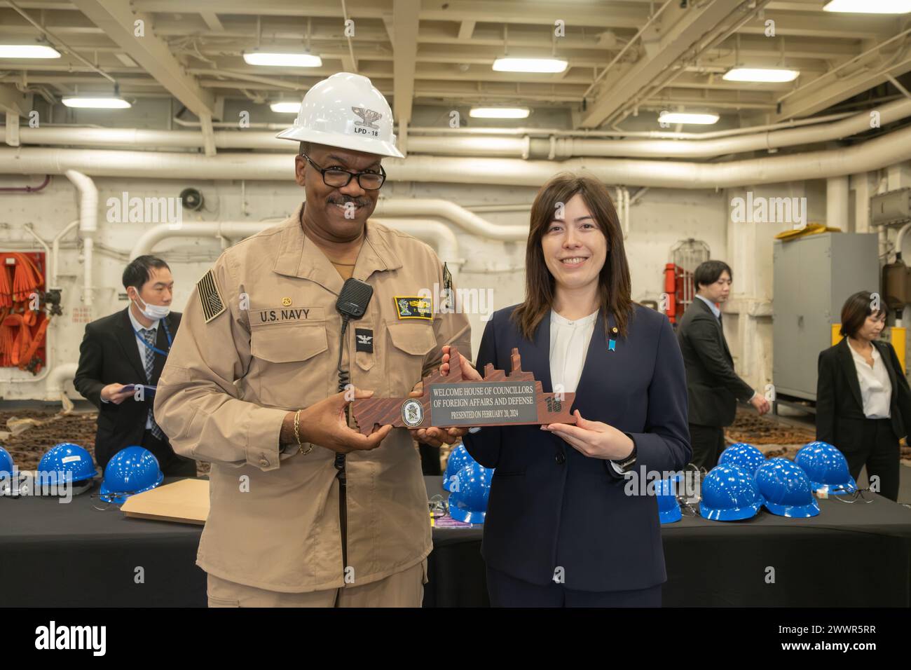 SASEBO, Japan (Feb. 20, 2024) Captain Patrick German, USS New Orleans ...