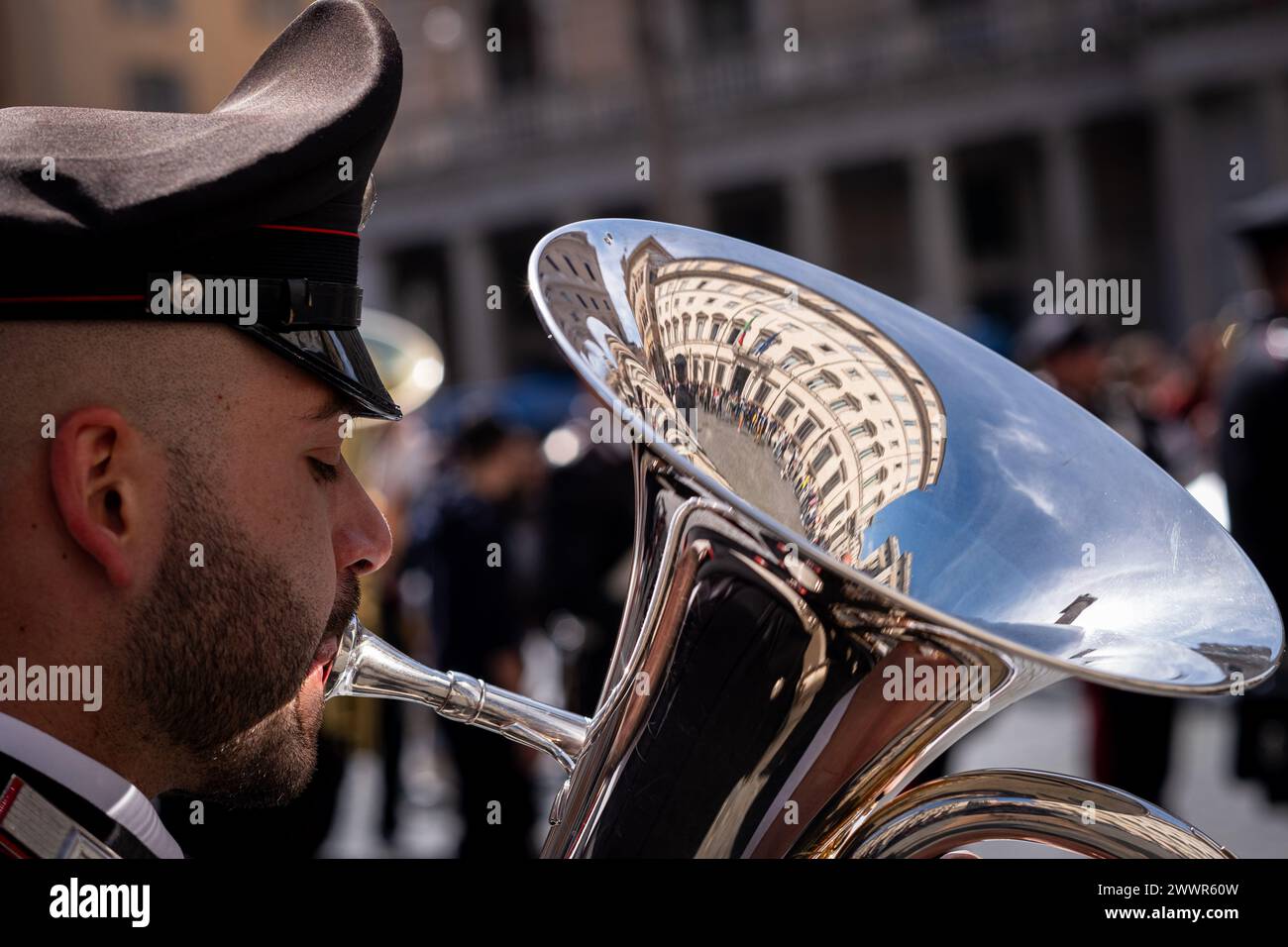 Rome, Rm, Italy. 25th Mar, 2024. Italian Carabinieri Band plays in ...