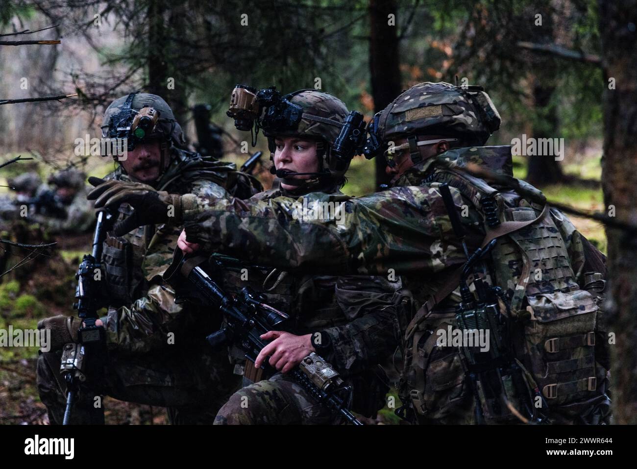 U.S. Army 1st Lt. Hayley Farmer, attached to 2nd Cavalry Regiment (2CR ...