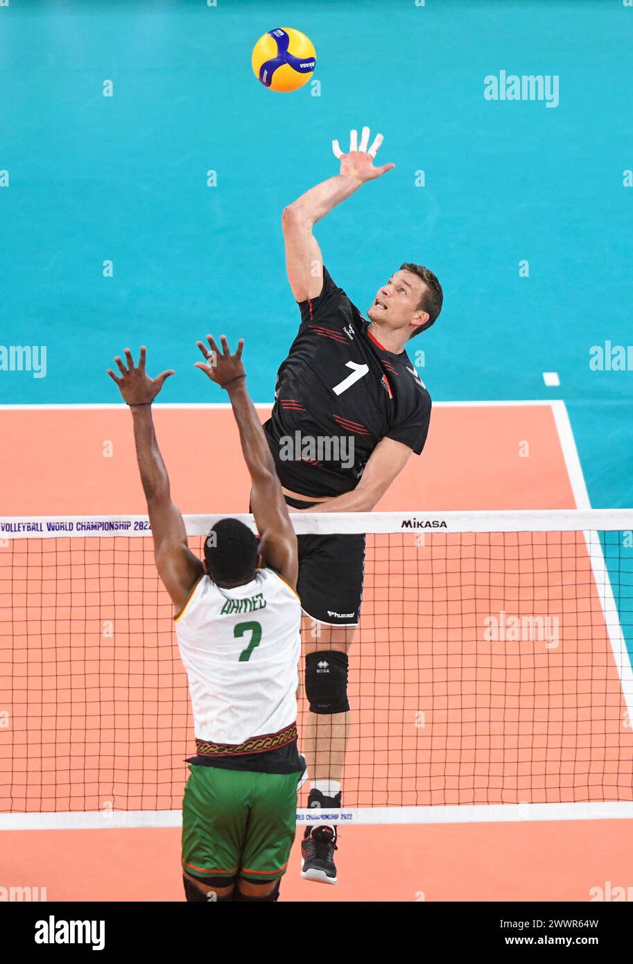 Christian Fromm (Germany), Ahmed Mbutngam (Cameroon). Volleyball World ...