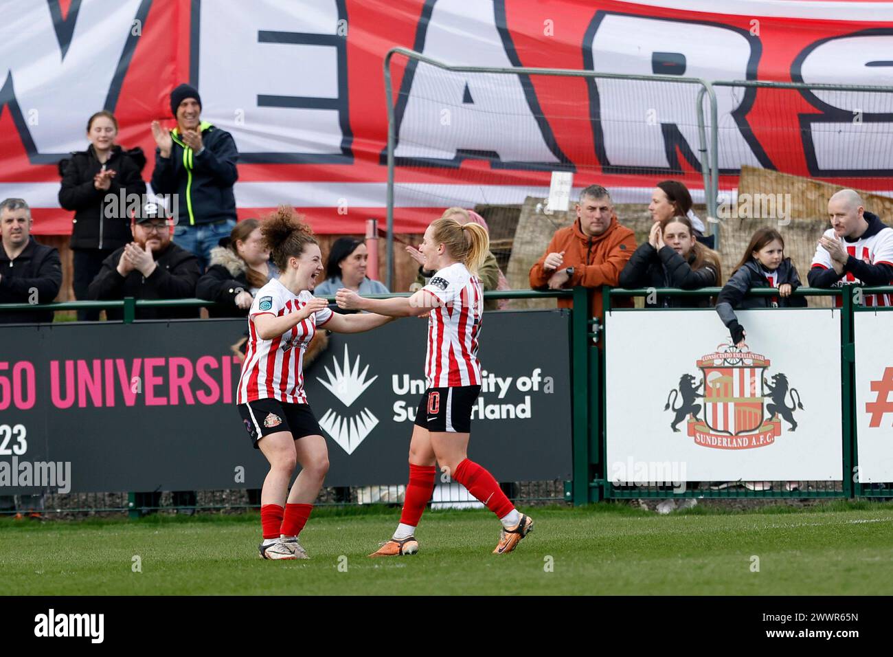Sunderland's Mary McAteer celebrates after scoring their second goal ...