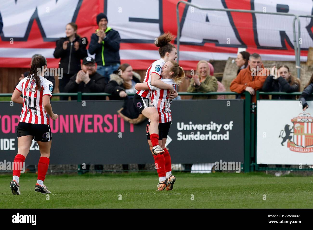 Sunderland's Mary McAteer celebrates after scoring their second goal ...