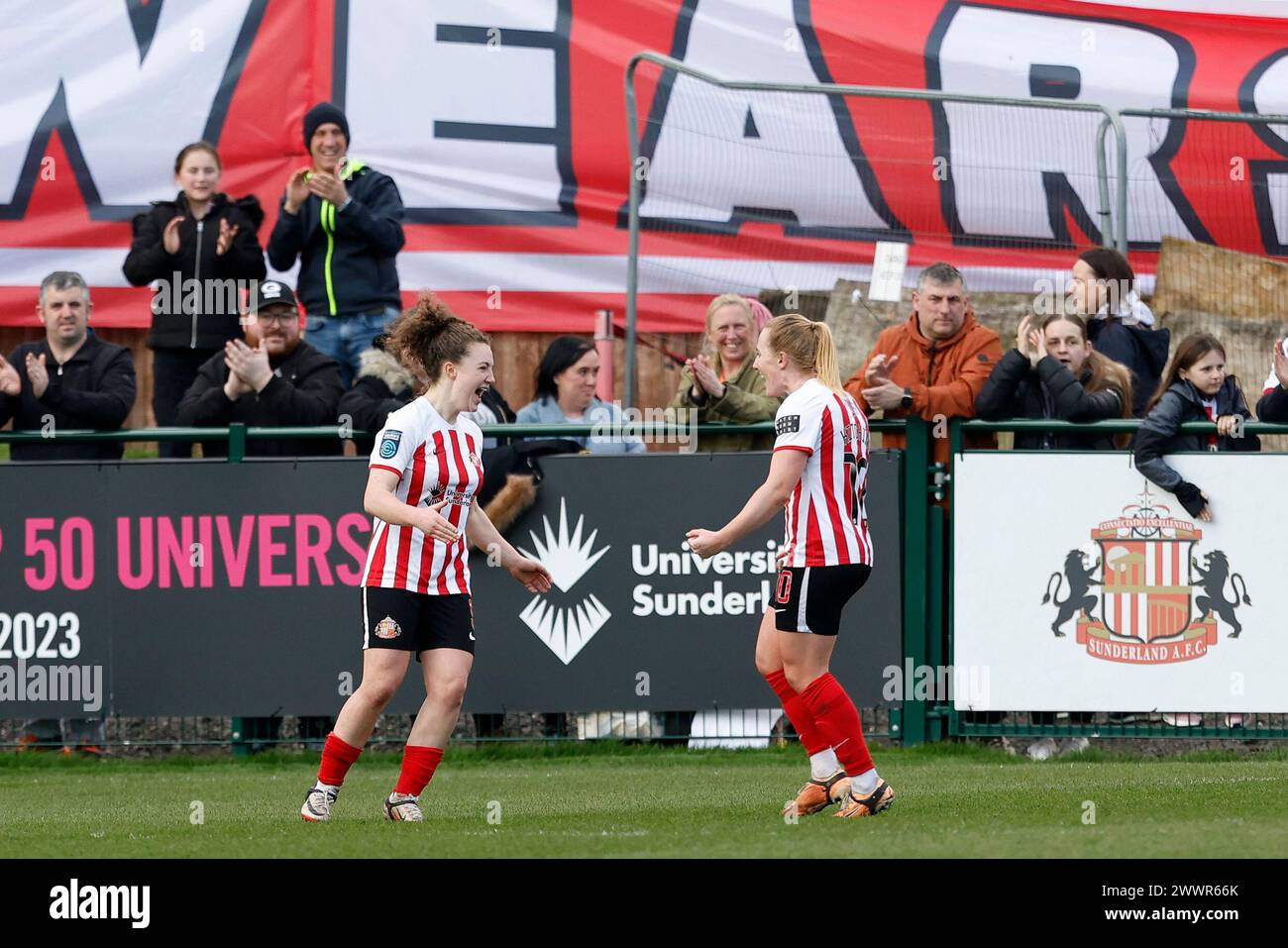 Sunderland's Mary McAteer celebrates after scoring their second goal ...