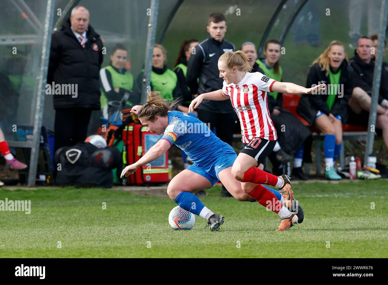 Durham Women's Sarah Wilson battles with Sunderland's Katie Kitching ...
